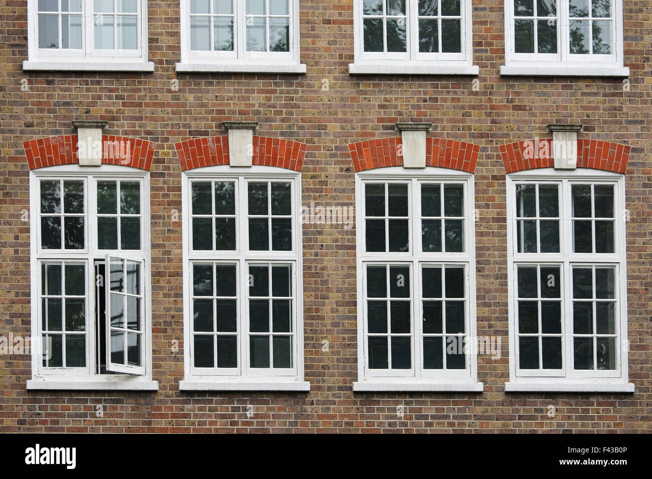 White window in the brick house Stock Photo - Alamy