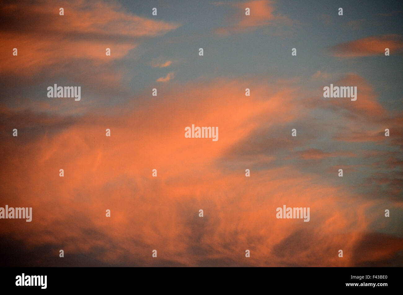 red skies over new york with plane Stock Photo - Alamy