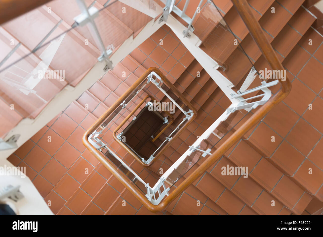 Top angle view of staircase Stock Photo - Alamy