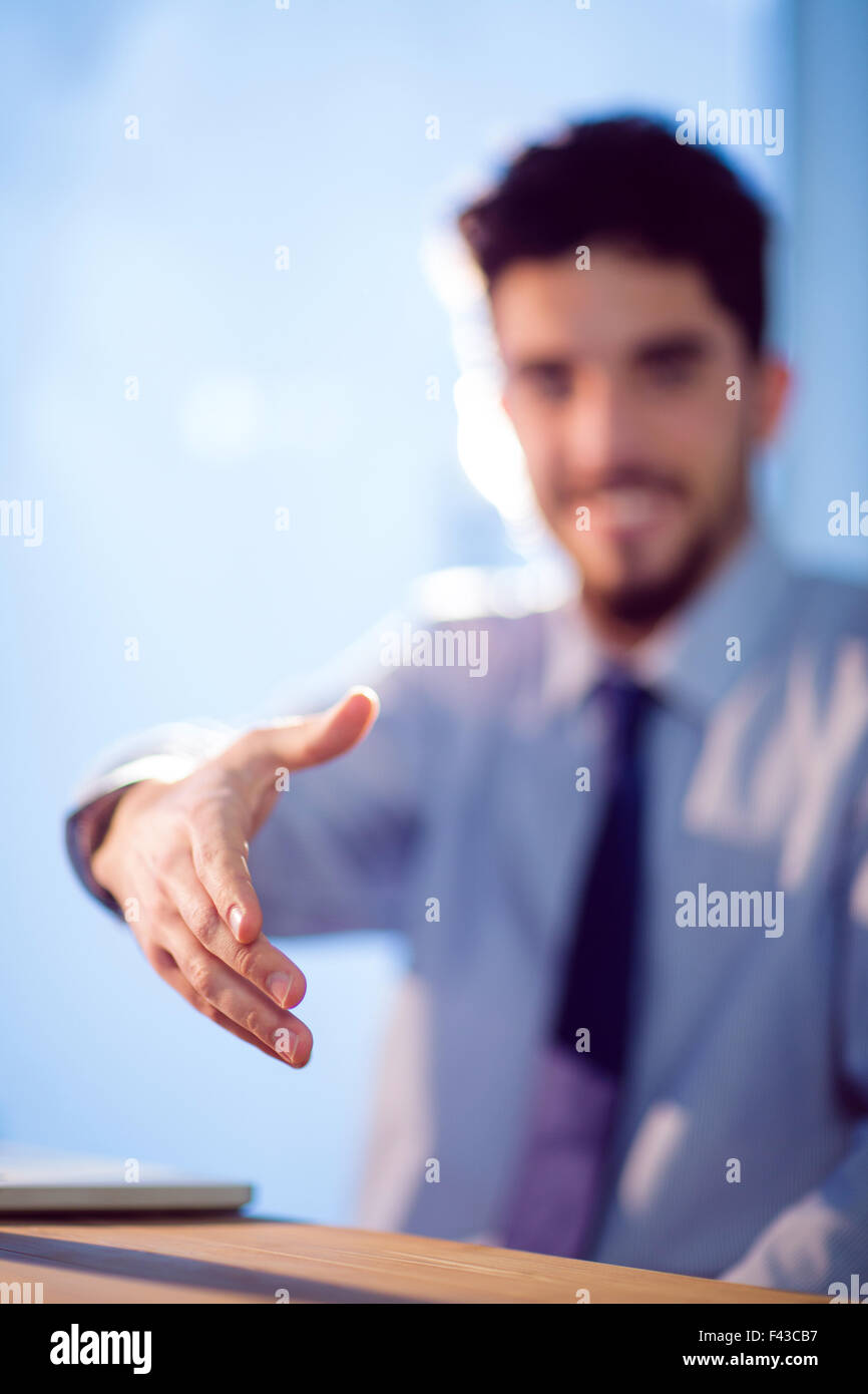 Businessman offering shake hands hi-res stock photography and images ...
