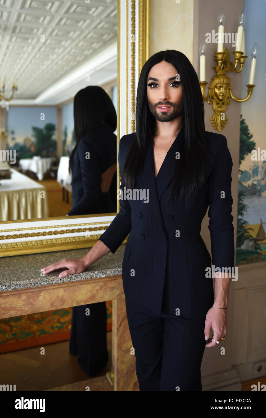 Exclusive: Austrian singer Conchita Wurst poses during a photo shooting ...