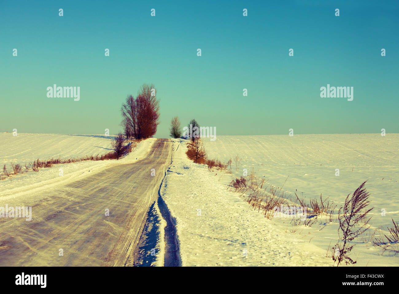 Rural winter landscape Stock Photo - Alamy