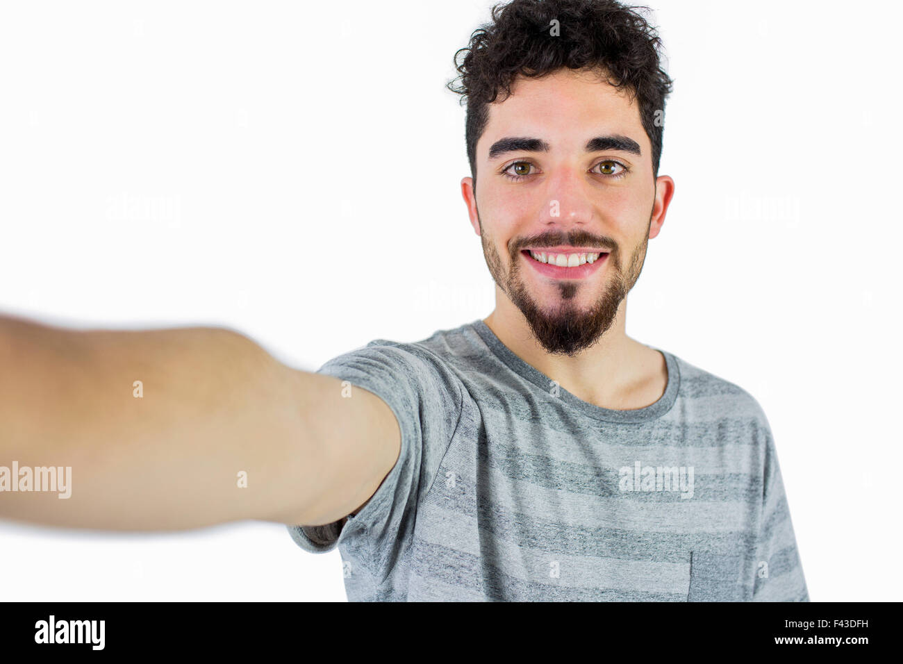 Casual man taking a selfie Stock Photo - Alamy