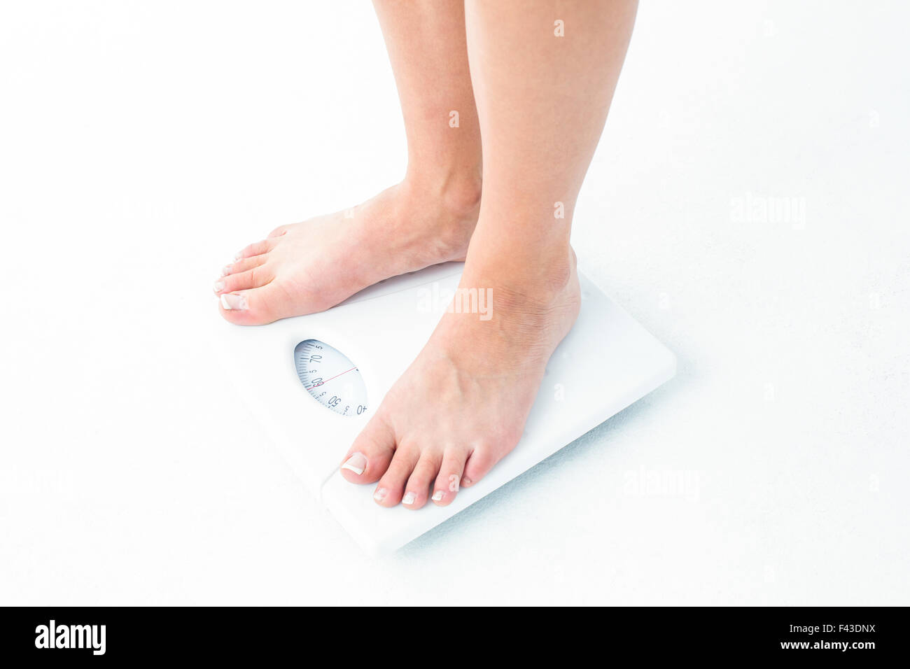 Caucasian woman standing on scale hi-res stock photography and images ...