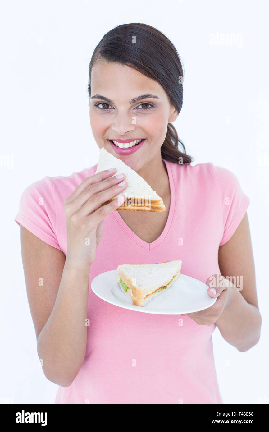Young woman tasty sandwich hi-res stock photography and images - Alamy