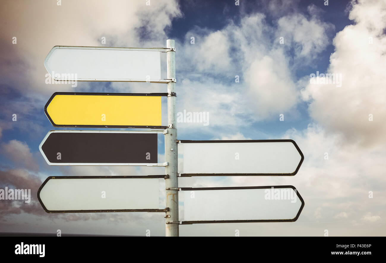 Signpost arrows with copy space Stock Photo - Alamy