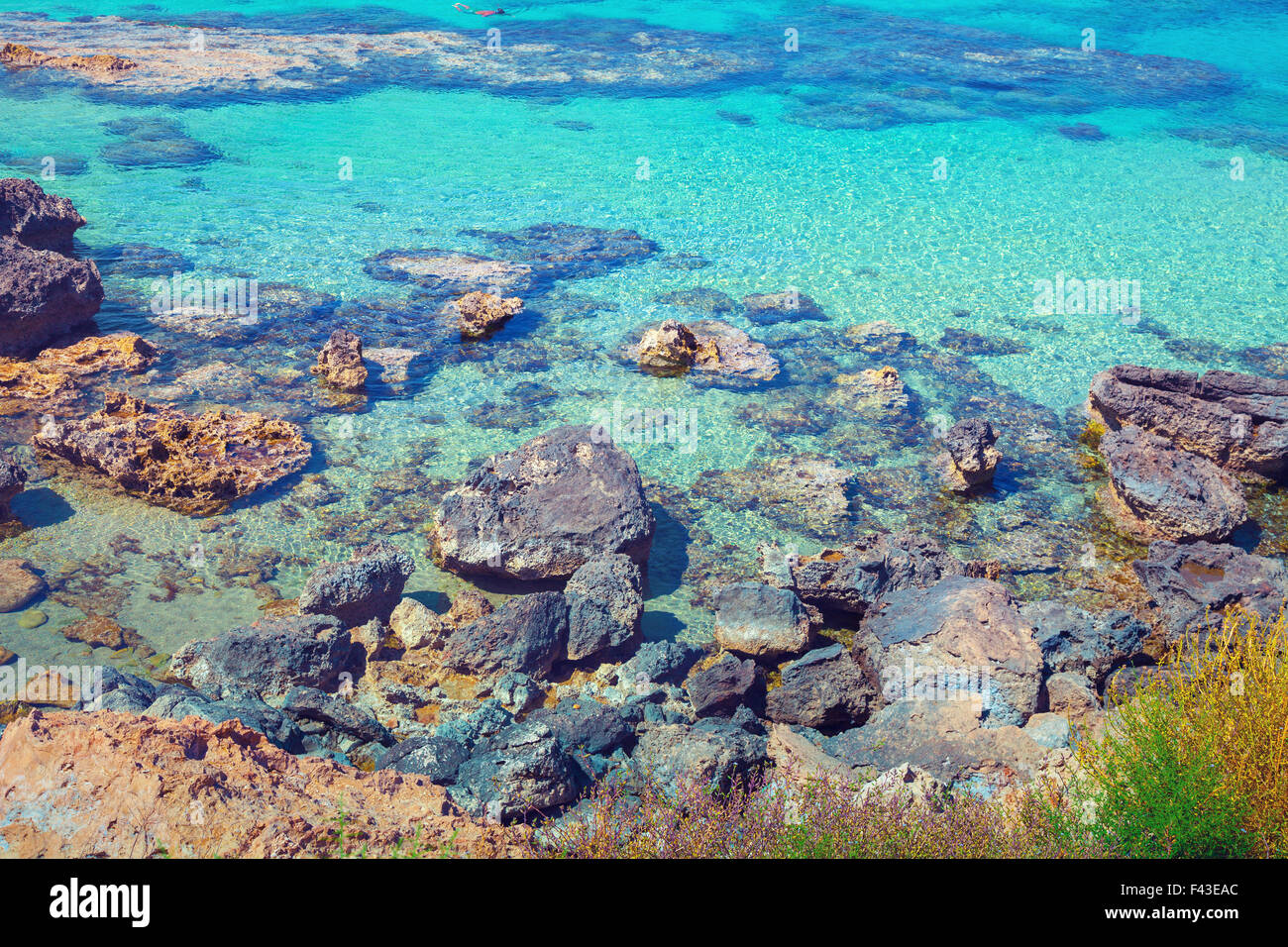Igneous sea coast, Protaras city, Cyprus Stock Photo - Alamy