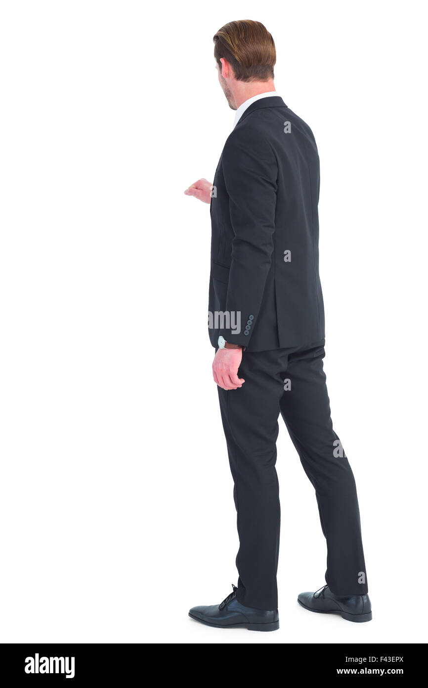 Rear view man showing Cut Out Stock Images & Pictures - Alamy