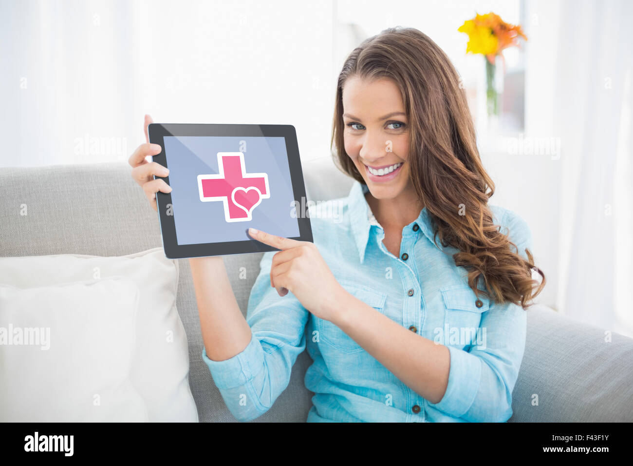 Woman and pointing at camera and cross hi-res stock photography and ...