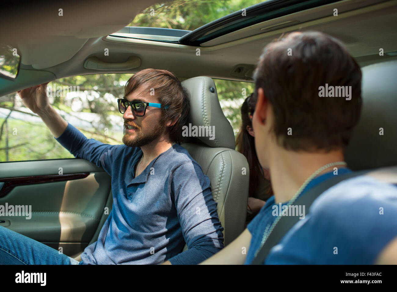 Two people in a car, passenger and driver Stock Photo - Alamy
