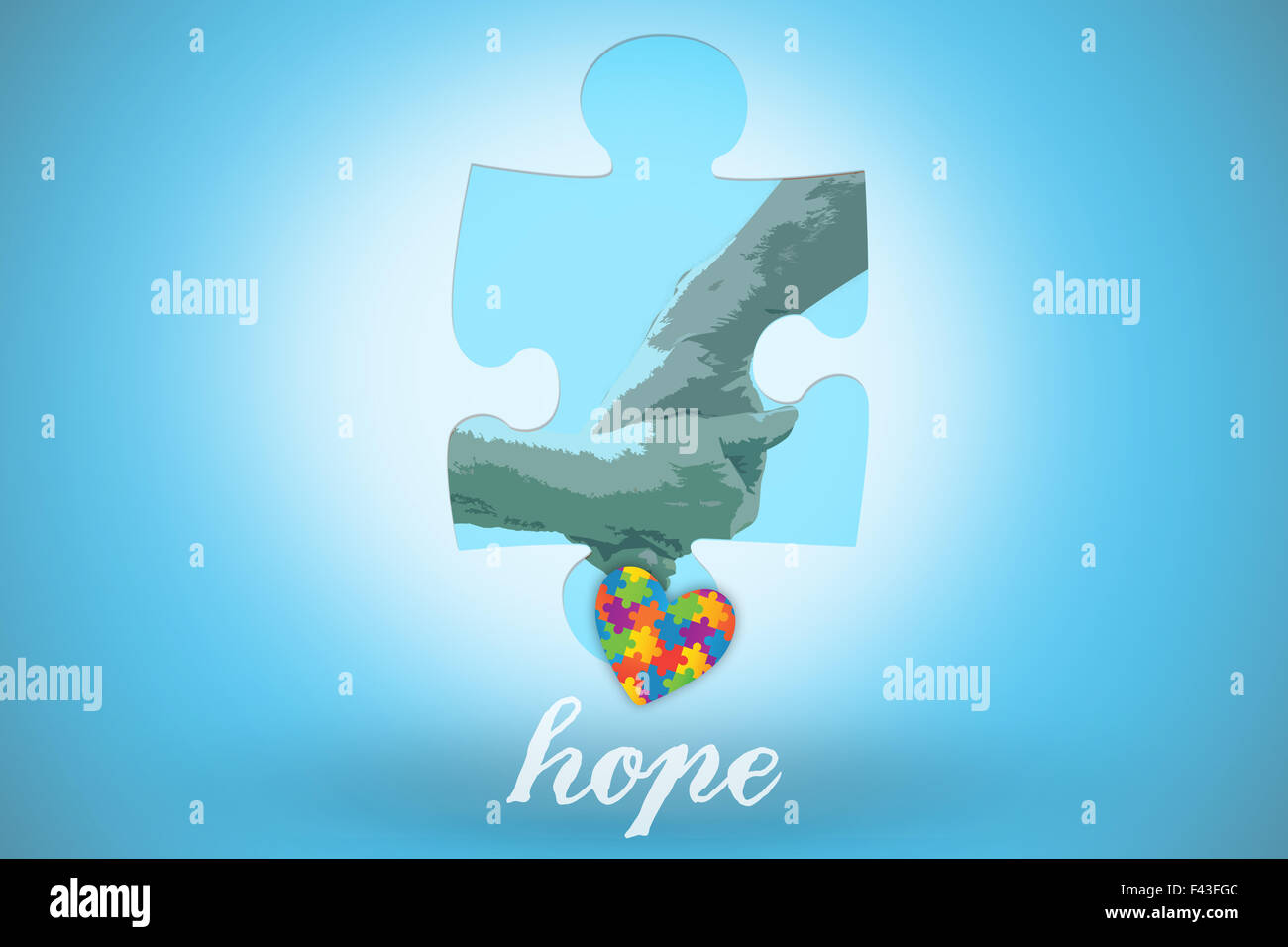 Hope against blue background with vignette Stock Photo - Alamy