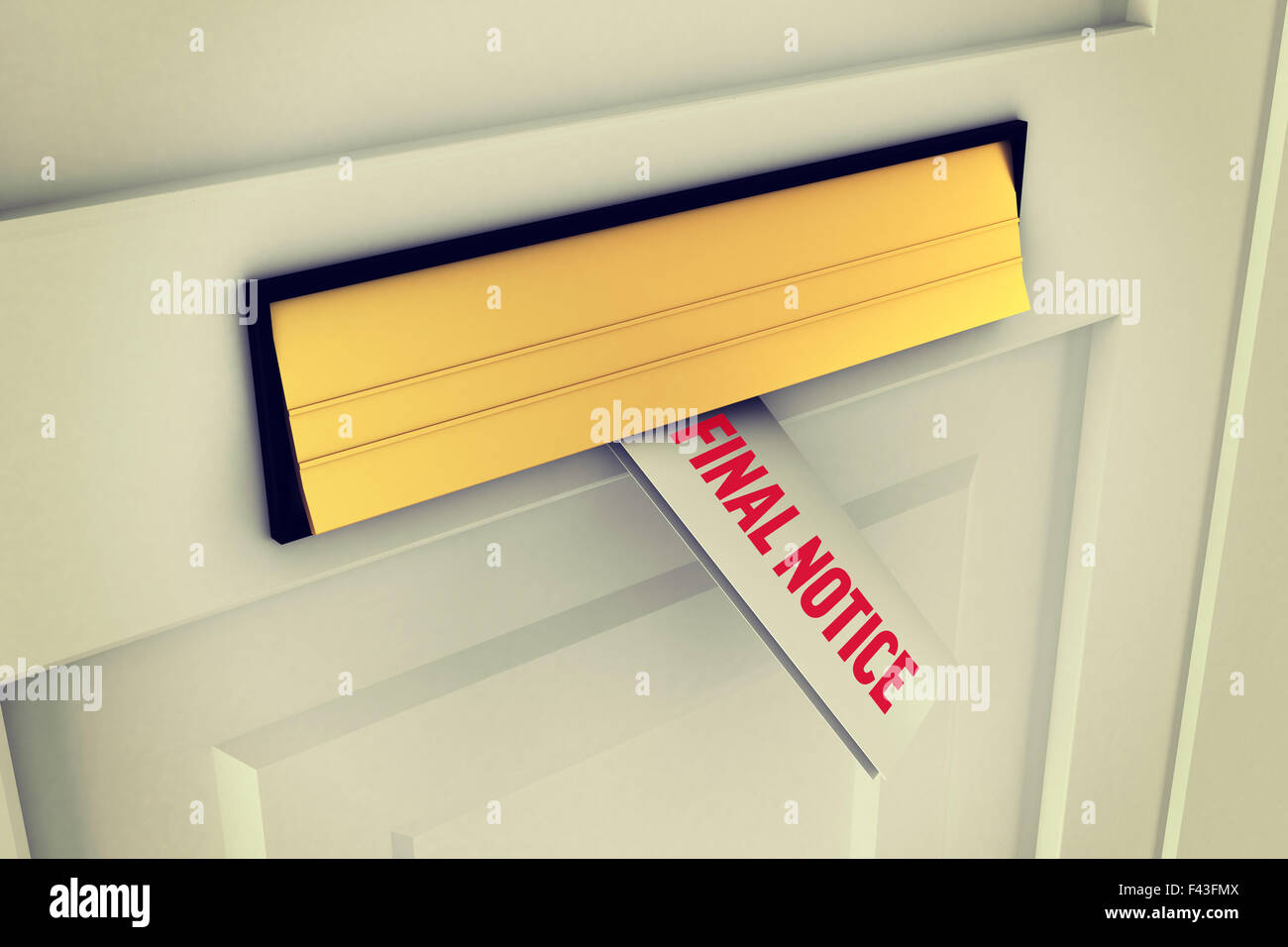 Final notice against letter through post box Stock Photo - Alamy