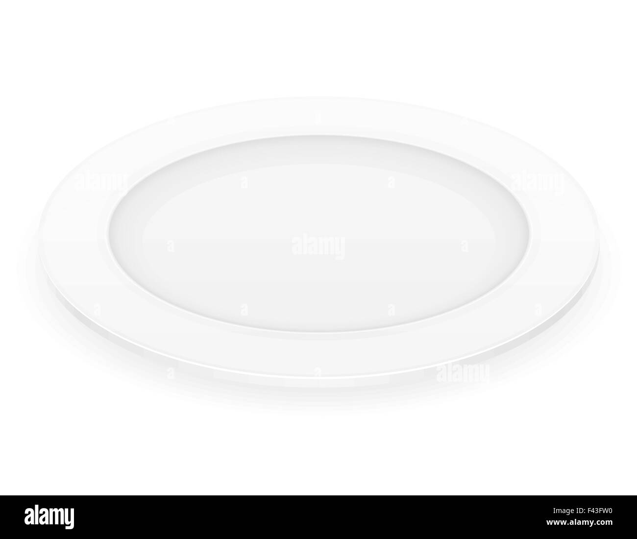 porcelain plate vector illustration isolated on white background Stock ...