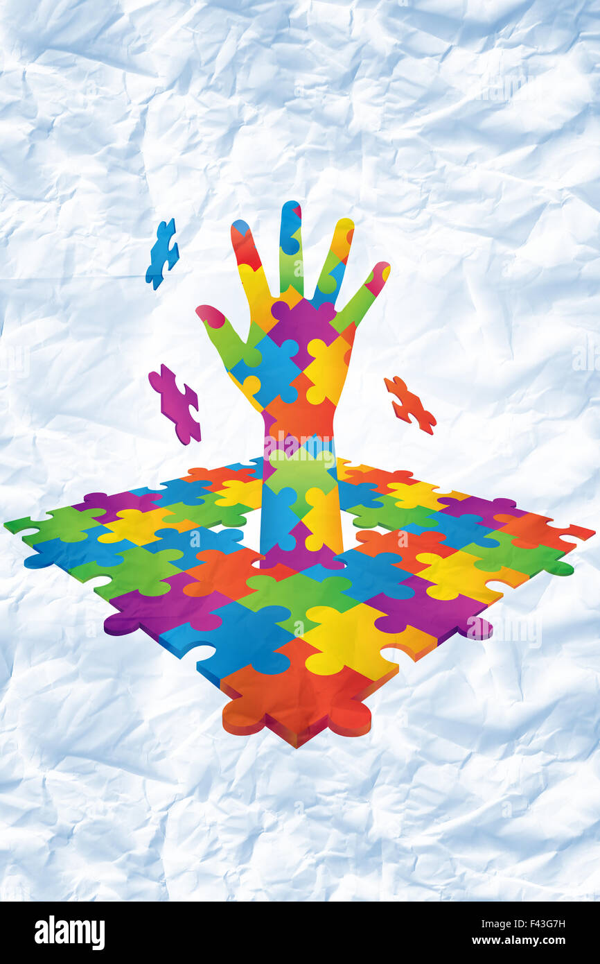 Autism awareness hand hi-res stock photography and images - Alamy