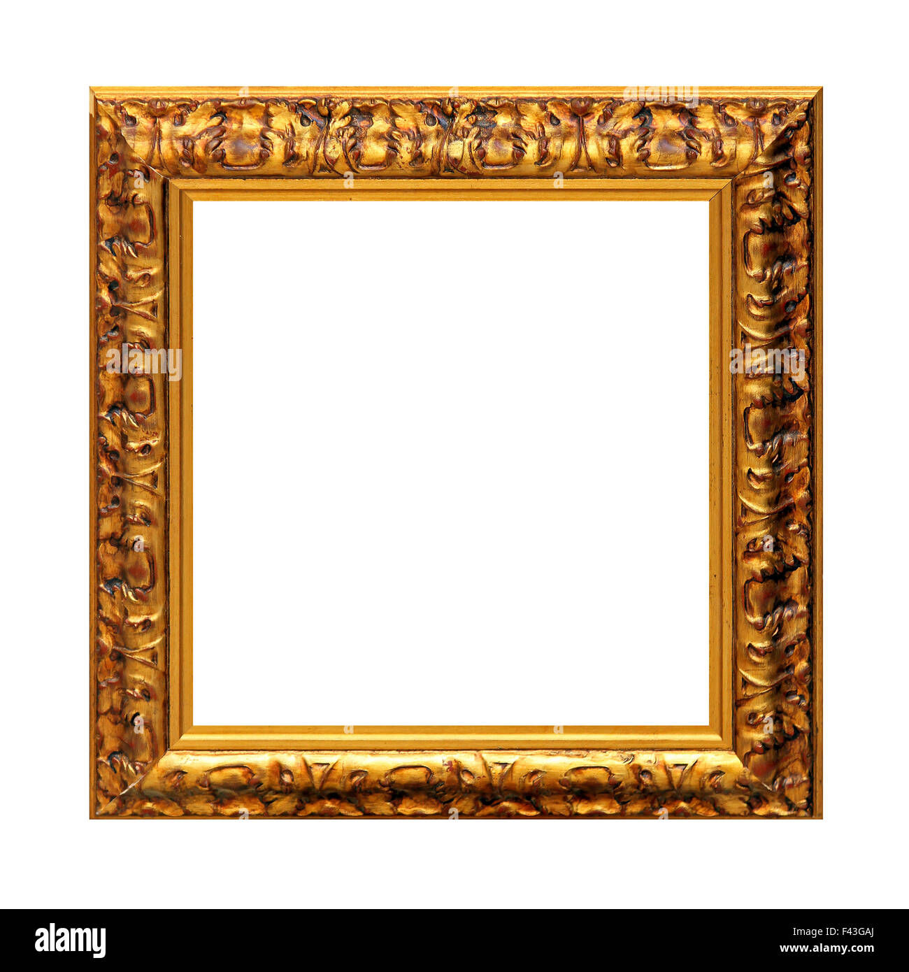 Gold engraved frame Cut Out Stock Images & Pictures - Alamy