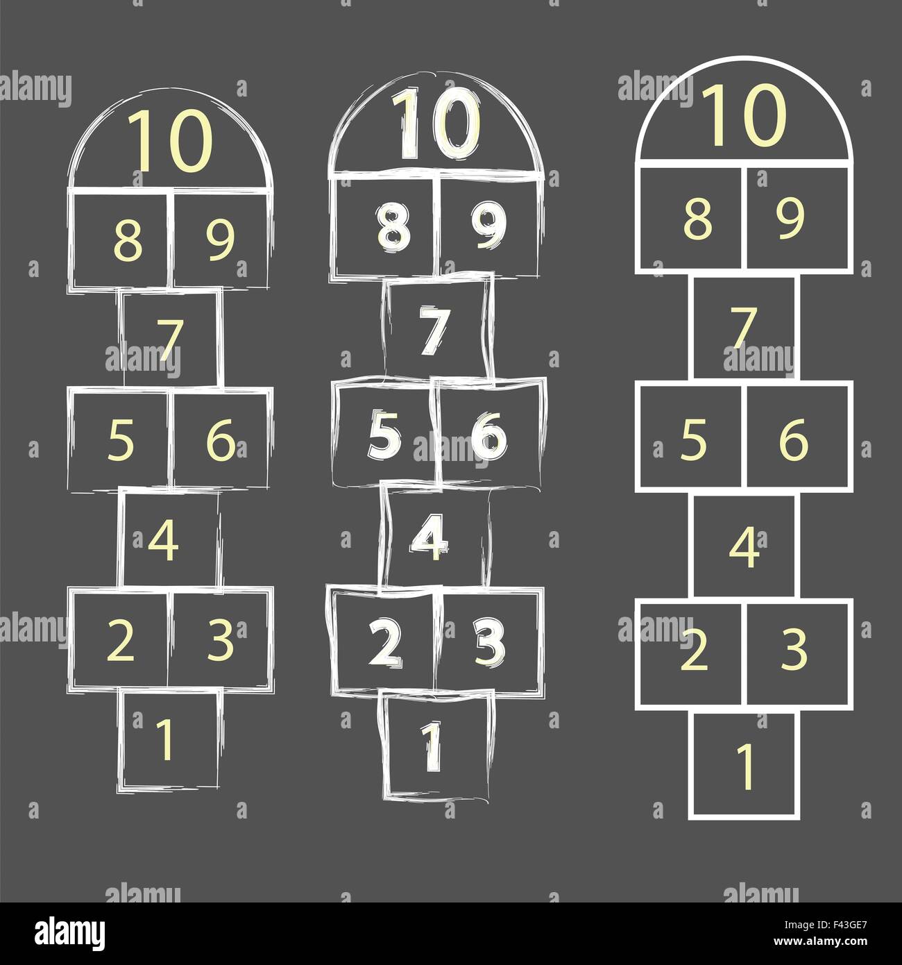 Playground school numbers hopscotch hi-res stock photography and images ...