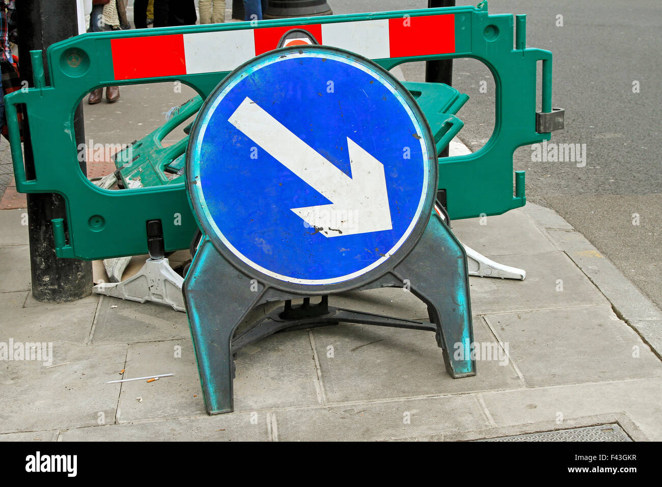 Arrow Traffic Sign Stock Photo - Alamy