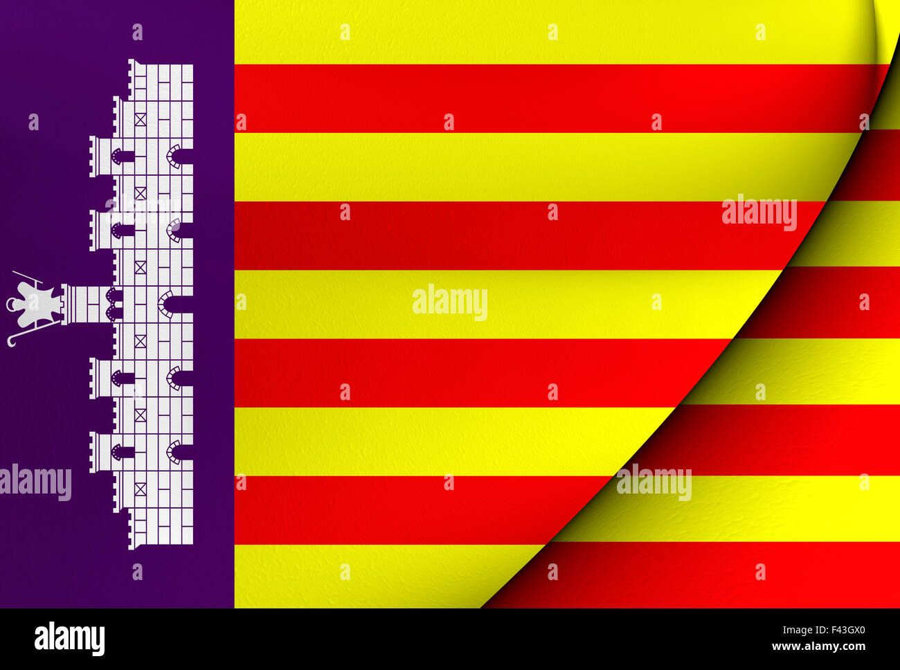 Flag of Majorca, Spain Stock Photo - Alamy