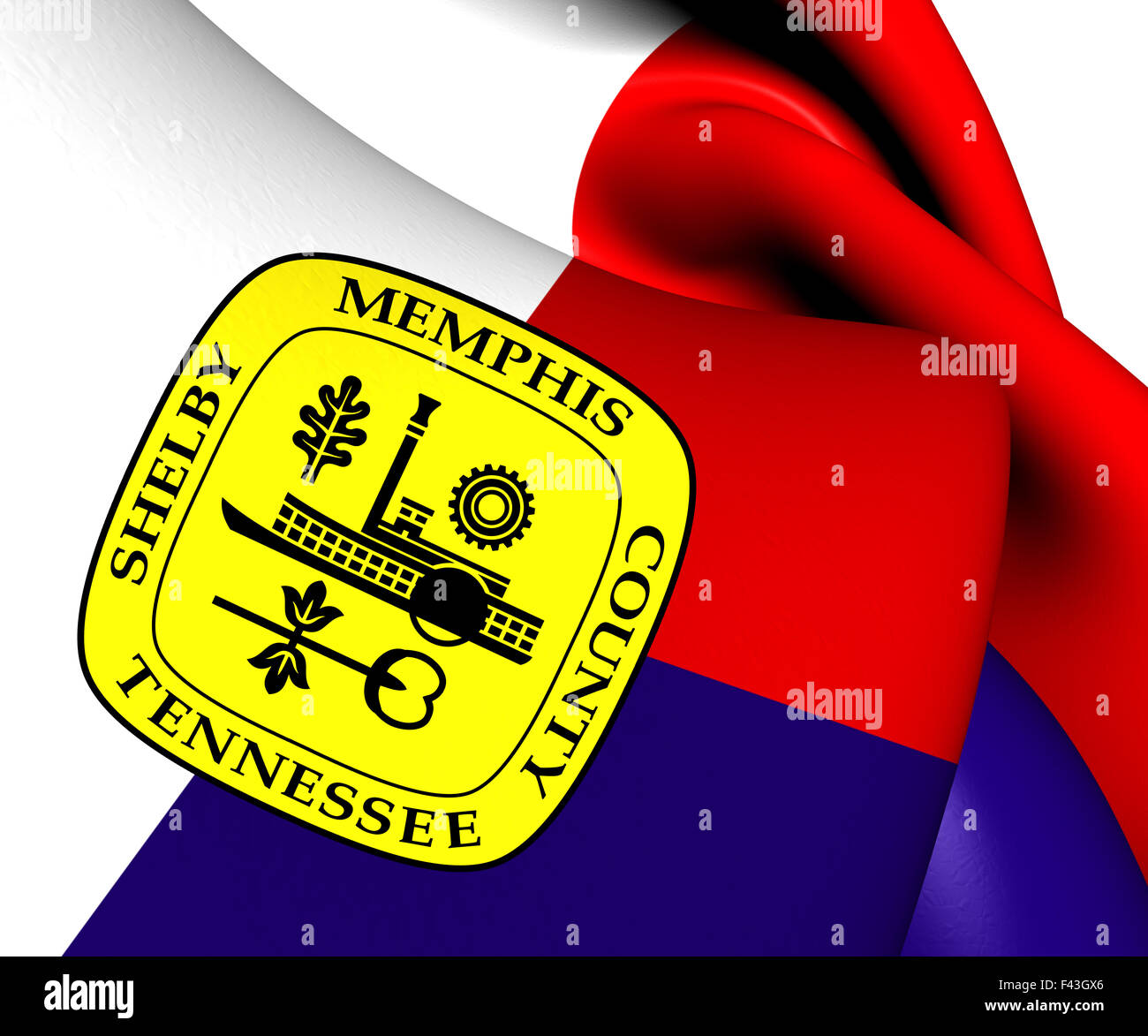 3d flag of memphis hi-res stock photography and images - Alamy