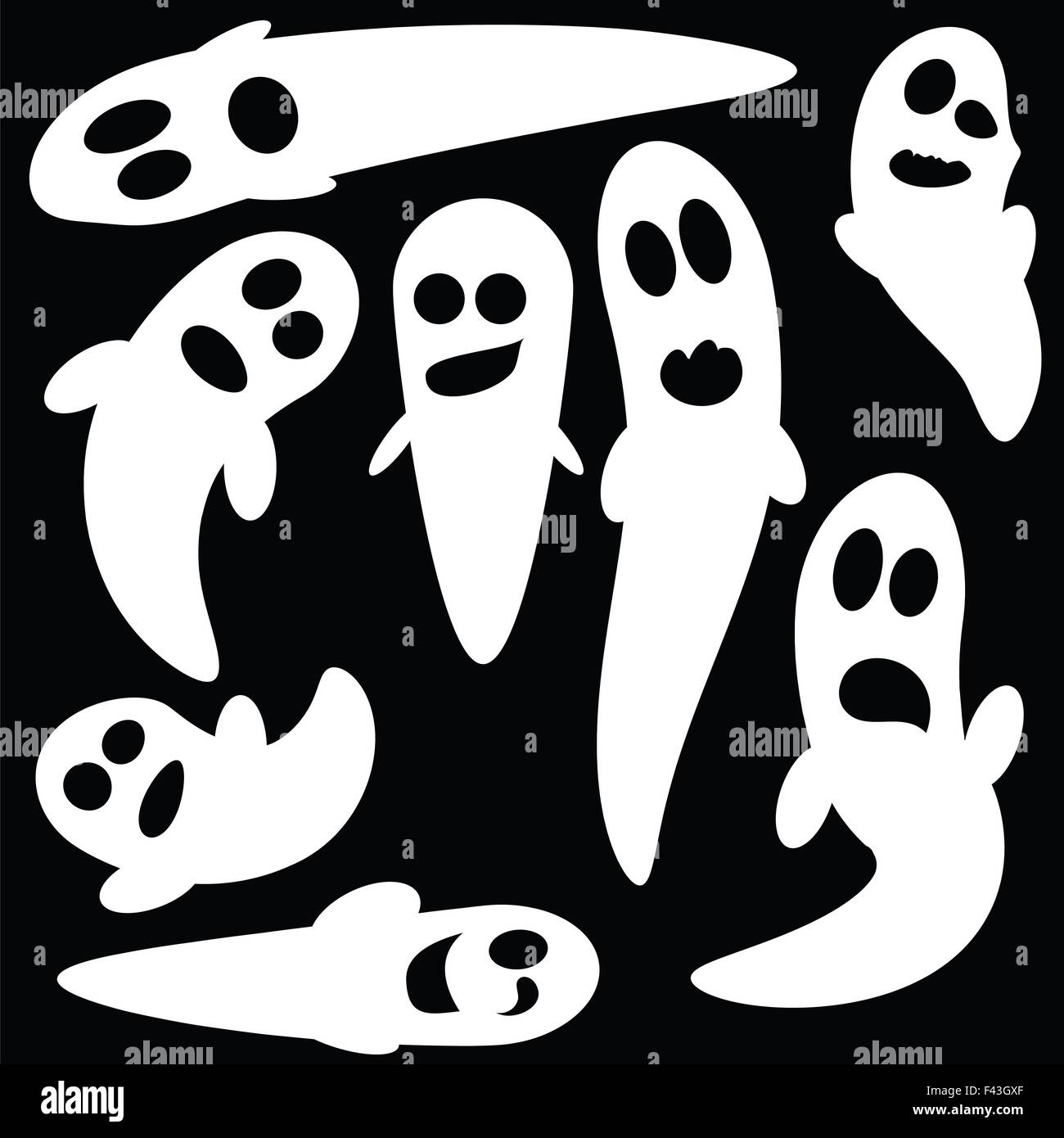 set of ghosts Stock Photo - Alamy