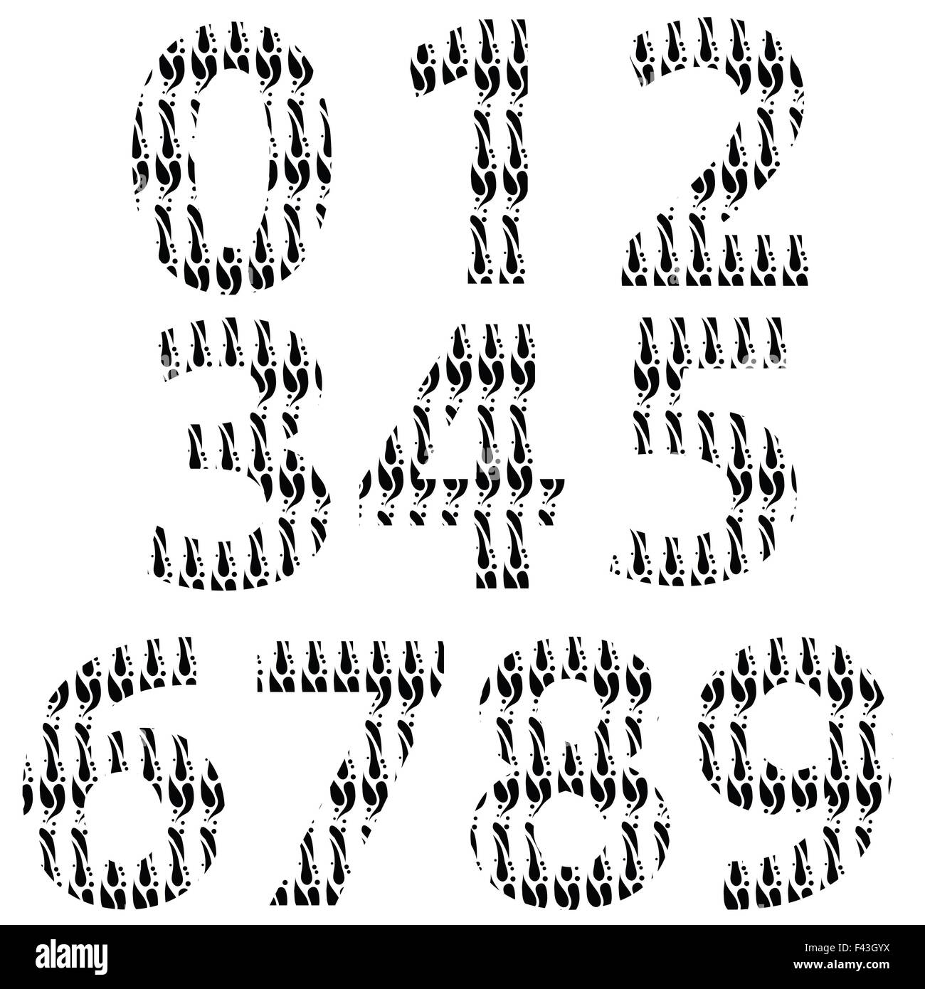 Numbers icon Black and White Stock Photos & Images - Alamy