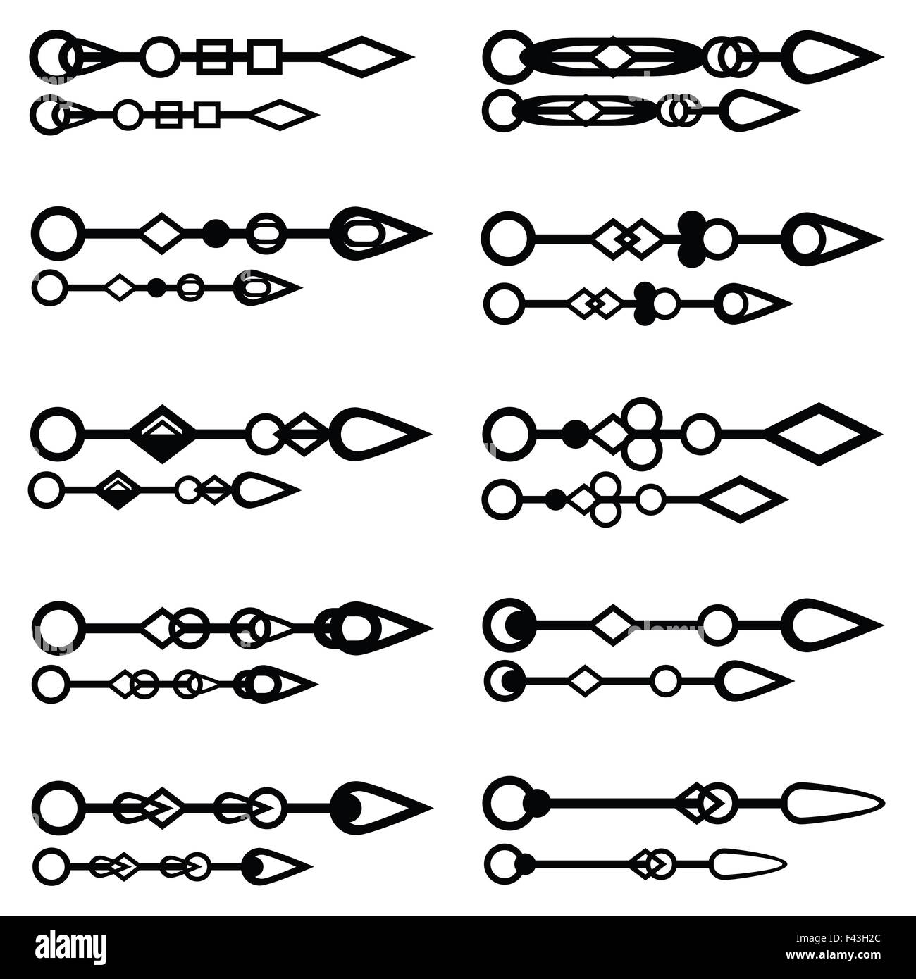 Set modern style arrow Cut Out Stock Images & Pictures - Alamy