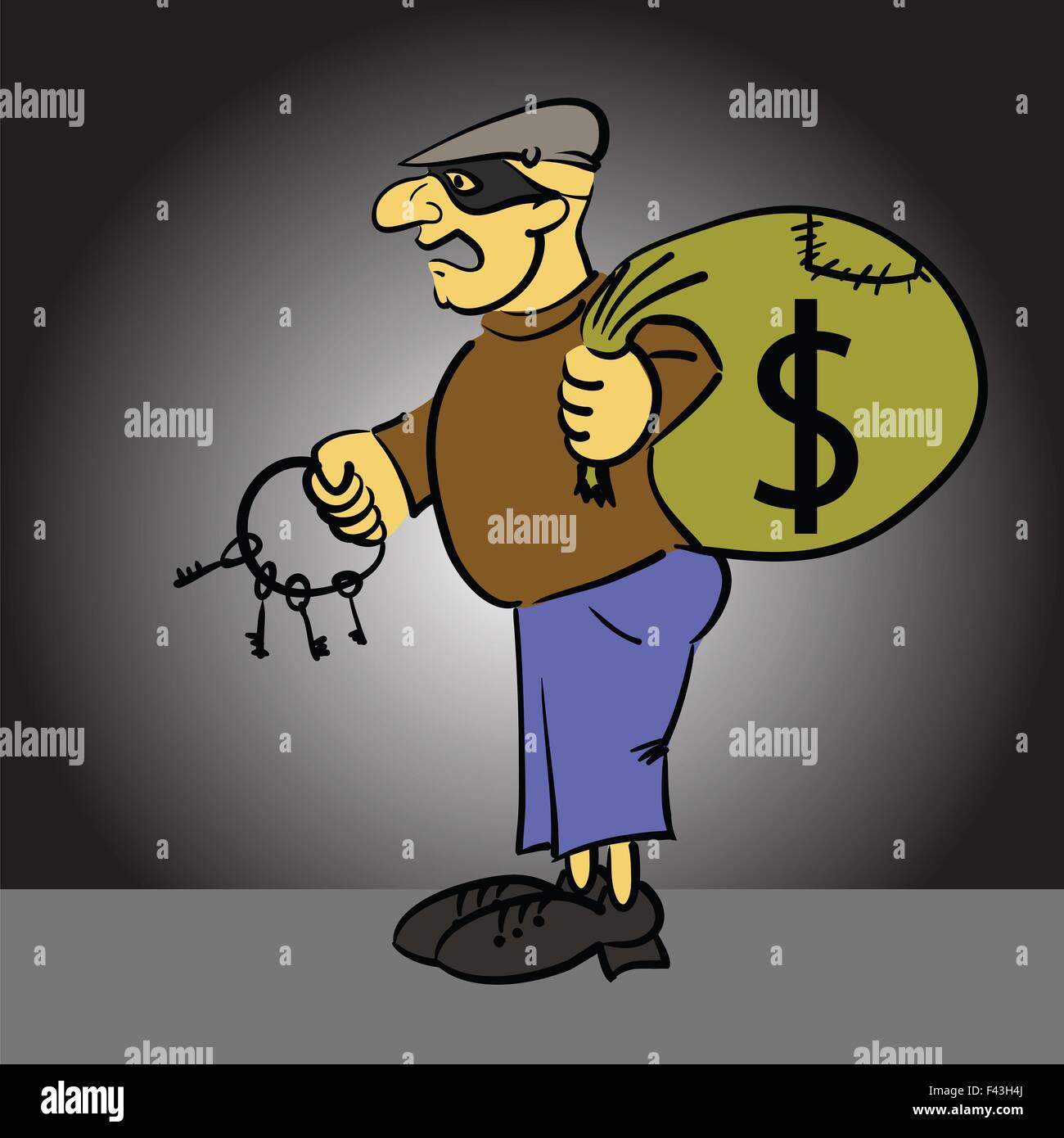 Thief hacker cartoon hi-res stock photography and images - Alamy