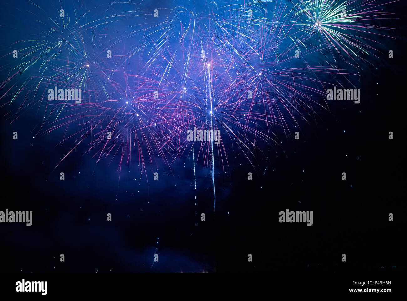 Colorful holiday fireworks Stock Photo - Alamy