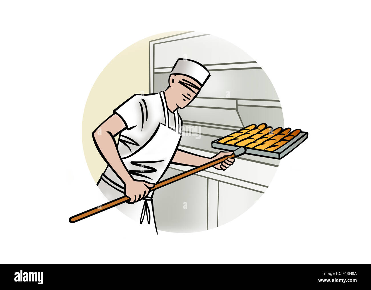 Man baking illustration Cut Out Stock Images & Pictures - Alamy