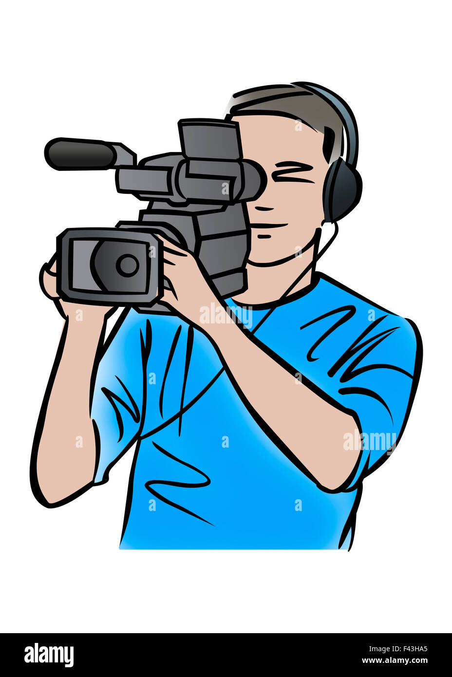 Cameramen illustration Cut Out Stock Images & Pictures - Alamy