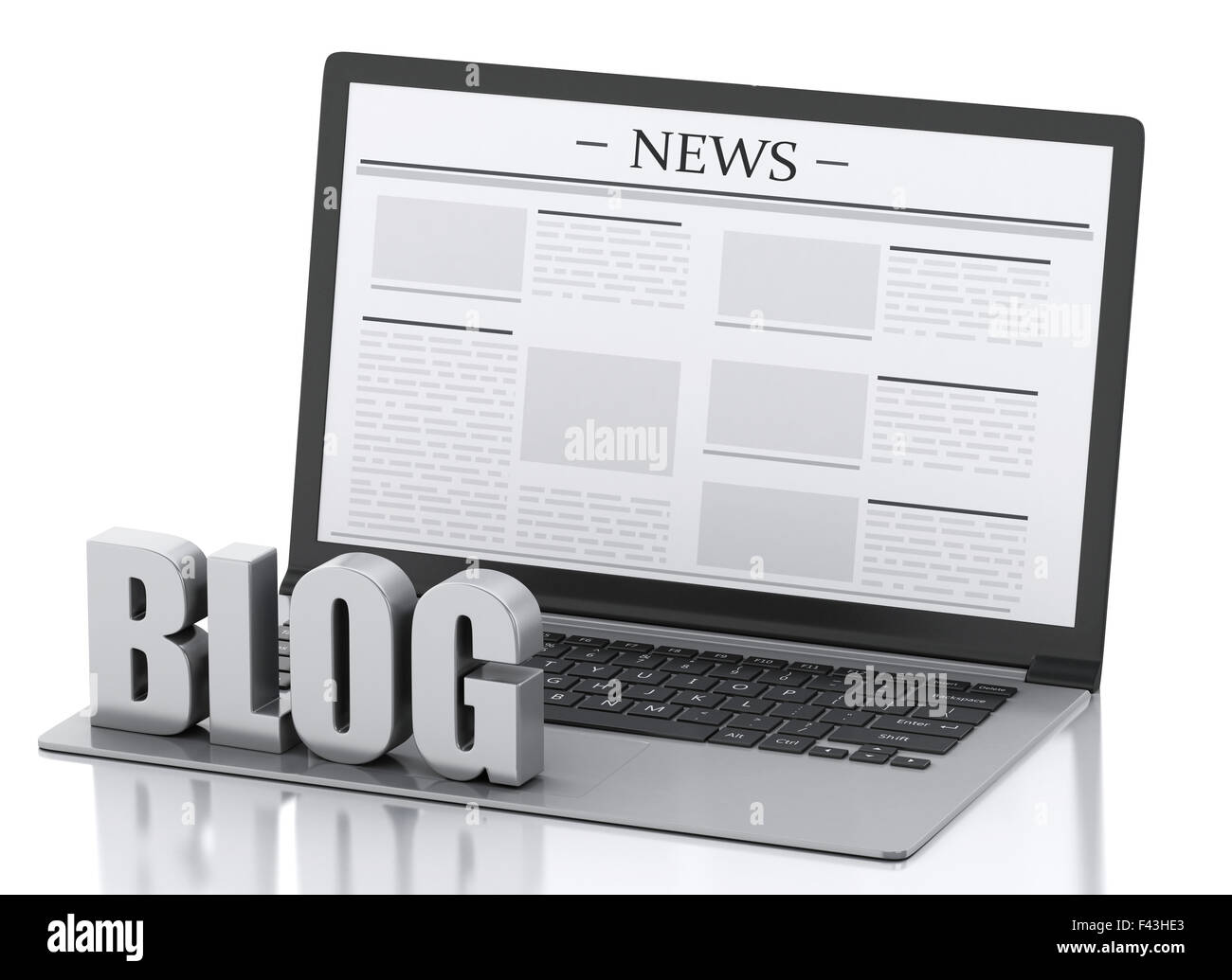 Computer laptop blog sign hi-res stock photography and images - Alamy