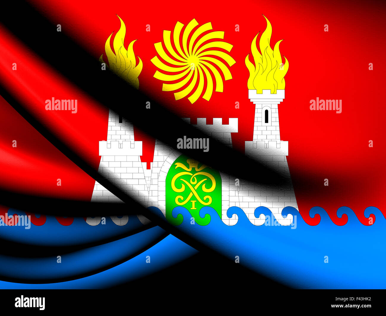 Flag of Makhachkala Stock Photo - Alamy