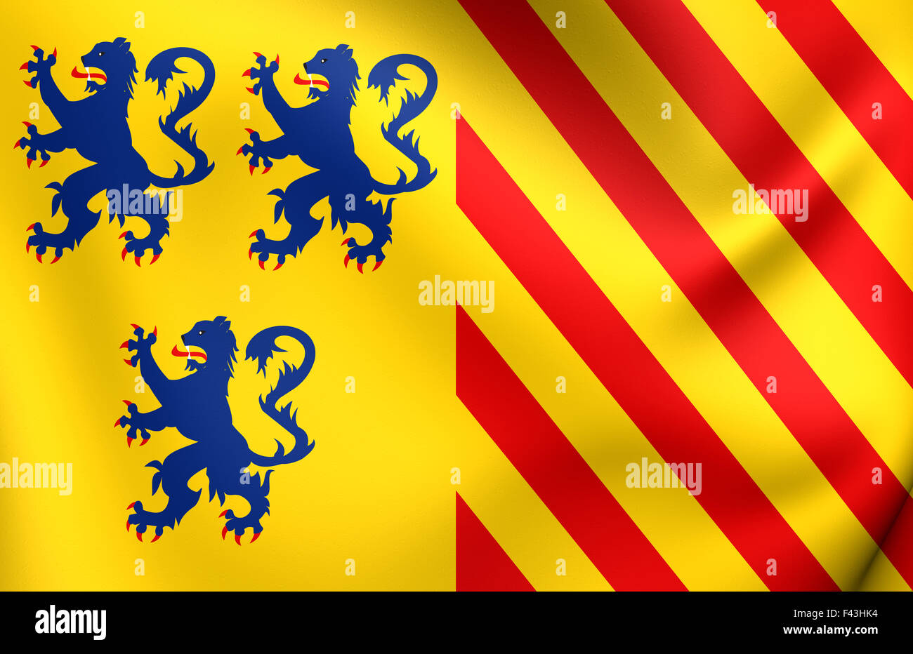 Alternate Flag of Limousin Stock Photo - Alamy