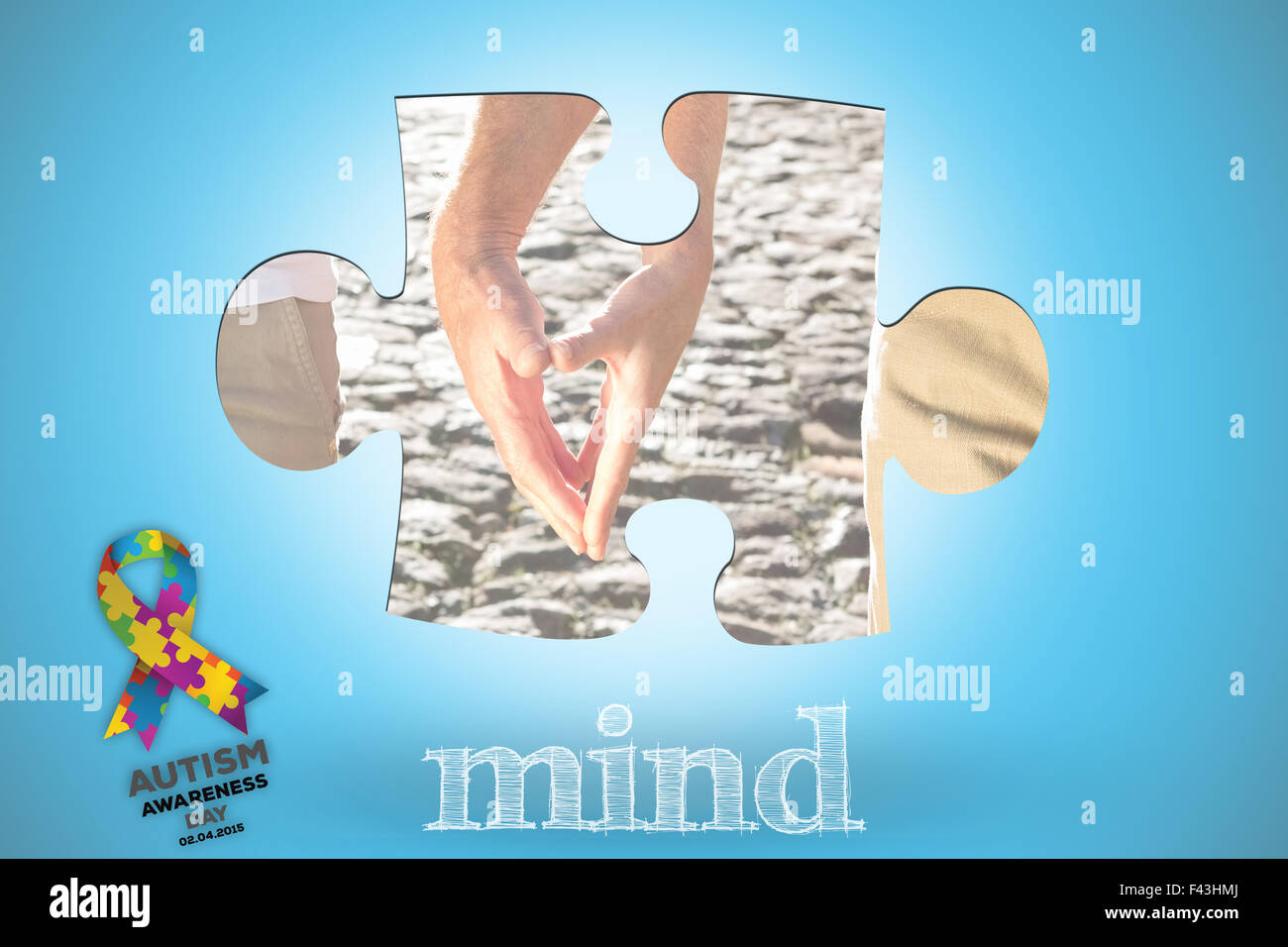 Mind against blue background with vignette Stock Photo - Alamy