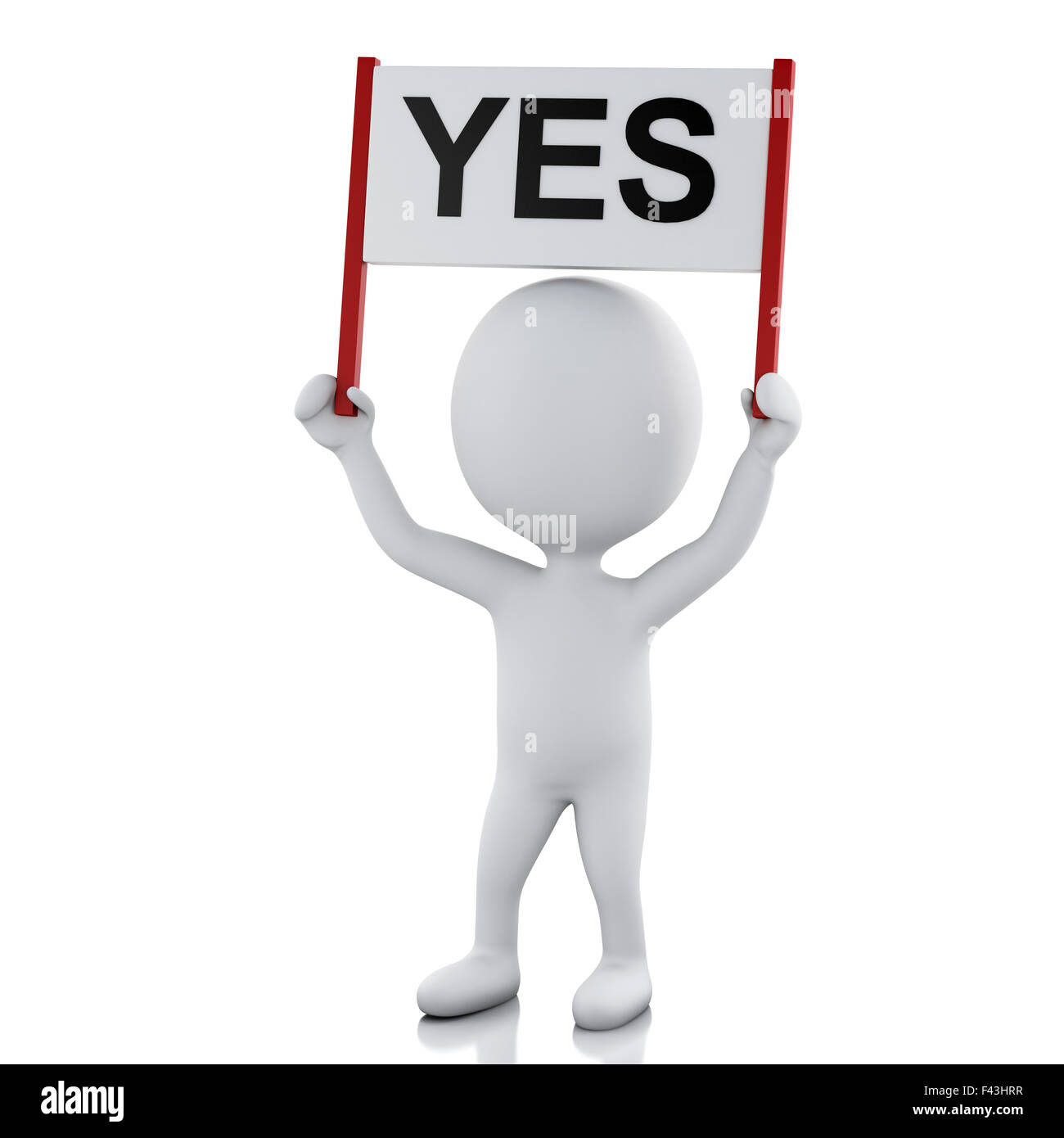 3d white people sign board hi-res stock photography and images - Alamy