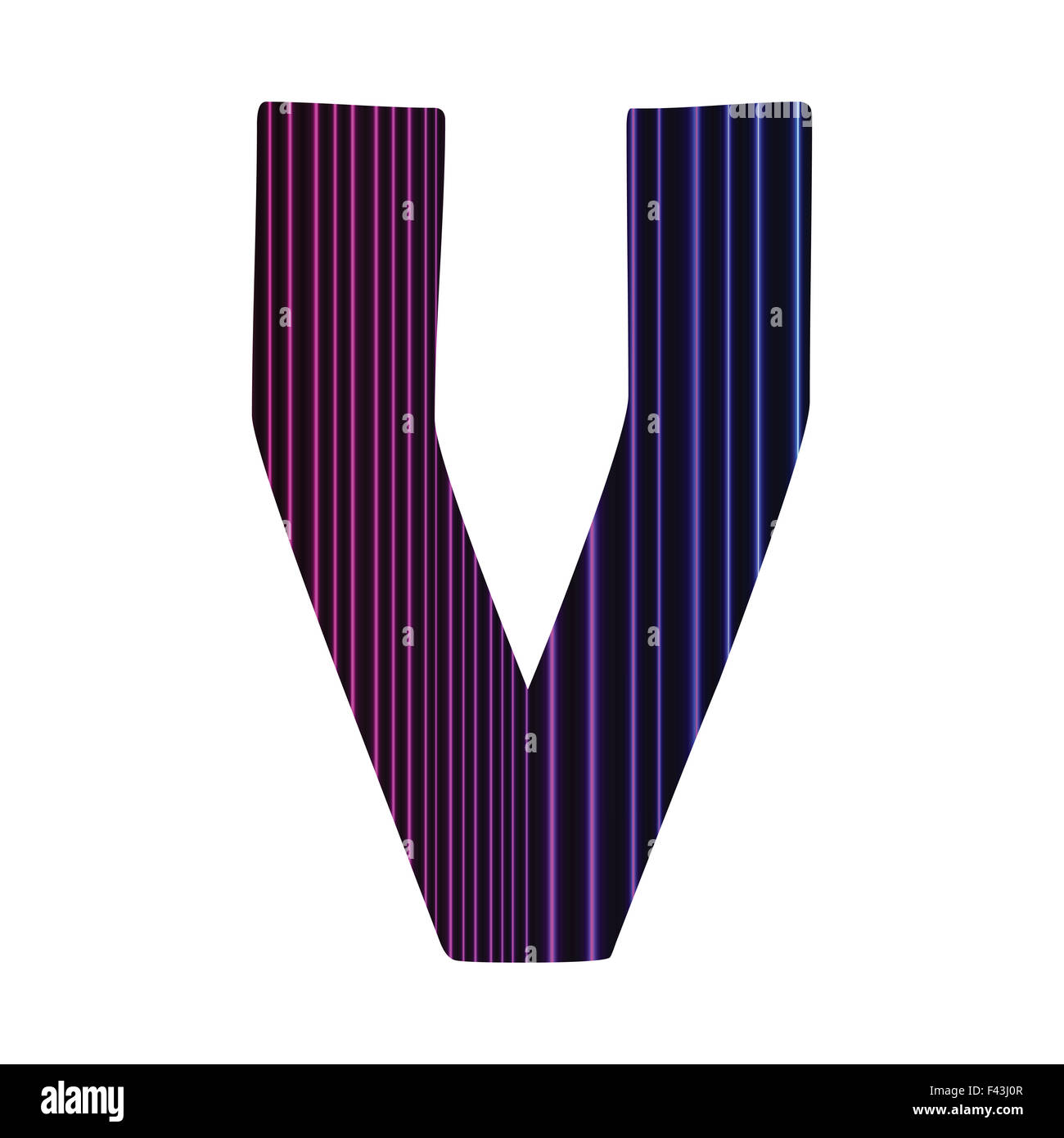 neon letter V Stock Photo - Alamy