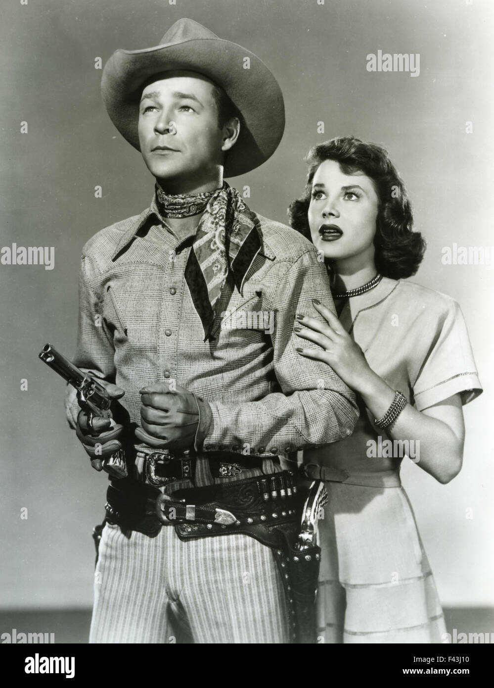 ROY ROGERS (1911-1998) US cowboy film actor in unidentified film Stock ...