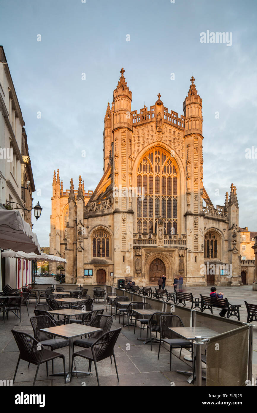 Sunset at Bath Abbey, Somerset, UK Stock Photo - Alamy