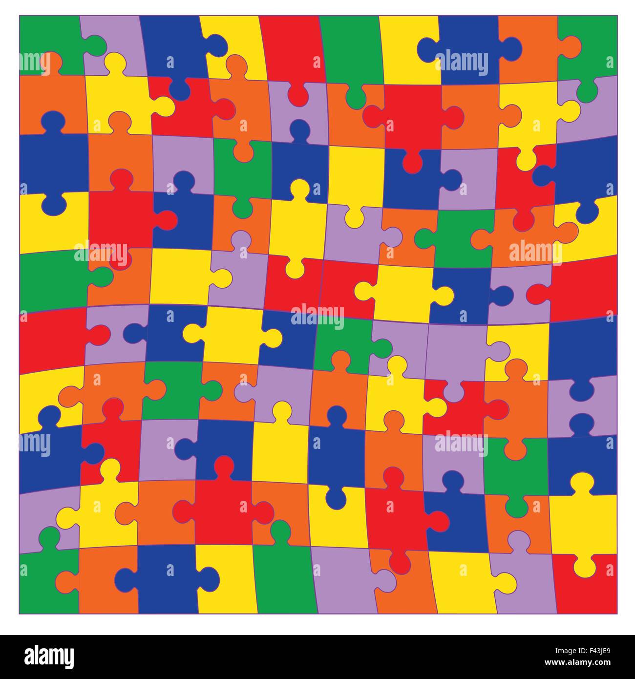 Set green yellow puzzle hi-res stock photography and images - Alamy