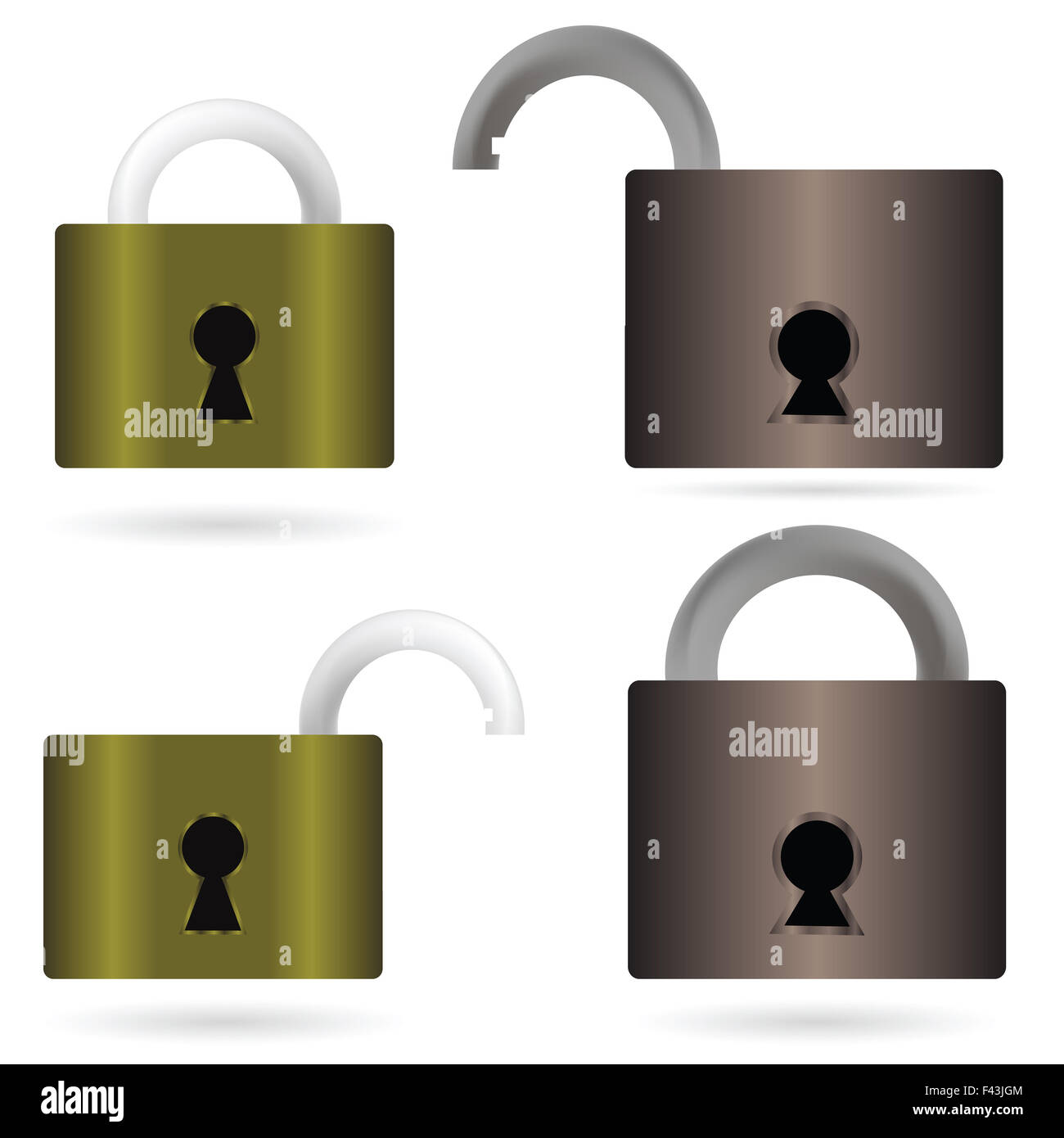 Padlock latch Cut Out Stock Images & Pictures - Alamy