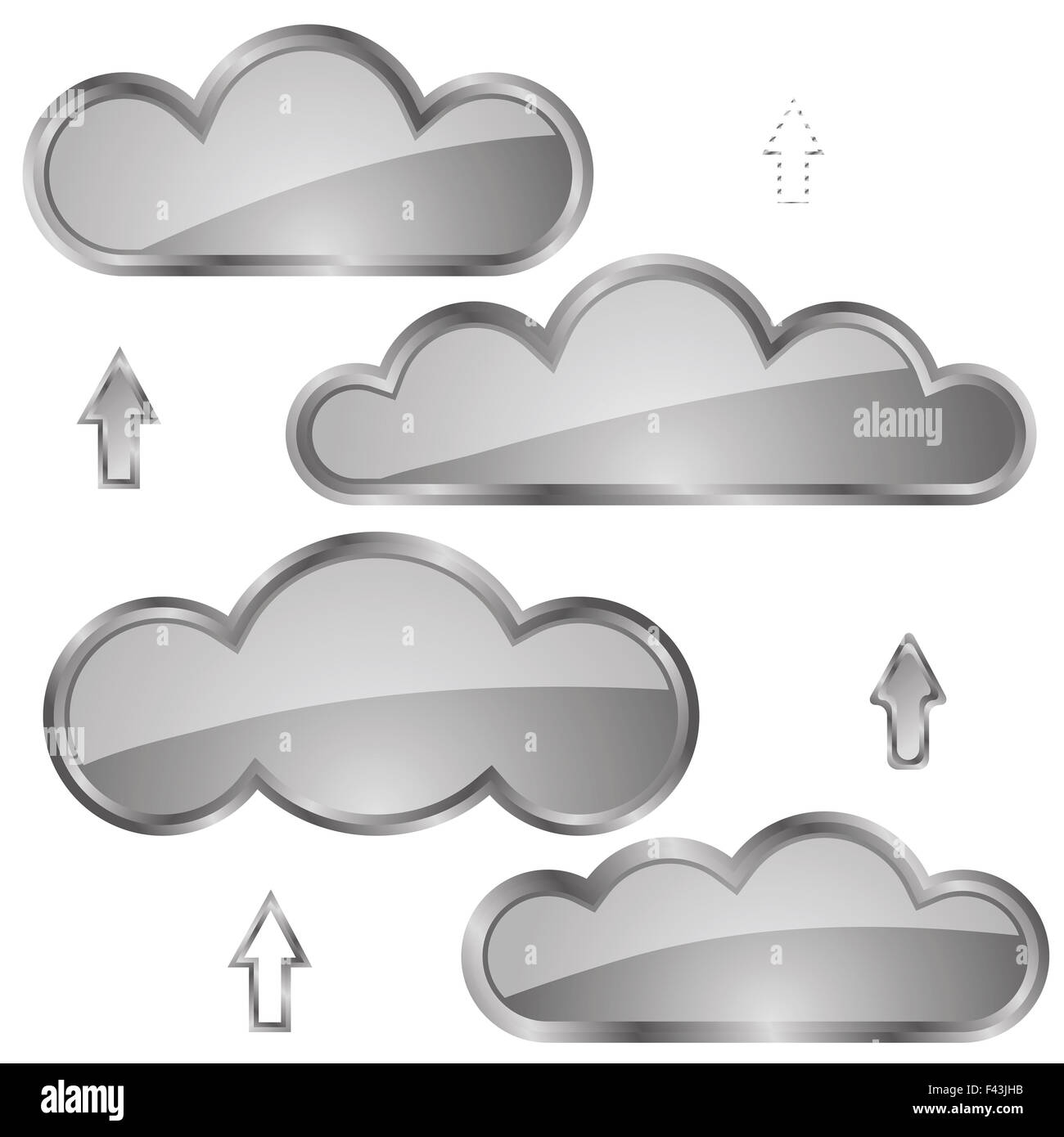 Flat cloud server design Cut Out Stock Images & Pictures - Alamy