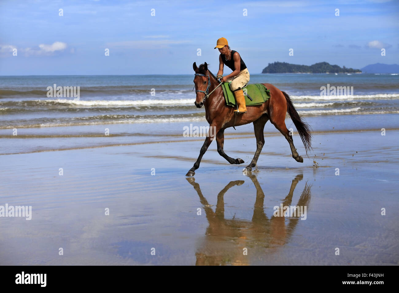 Lone women on beach hi-res stock photography and images - Alamy