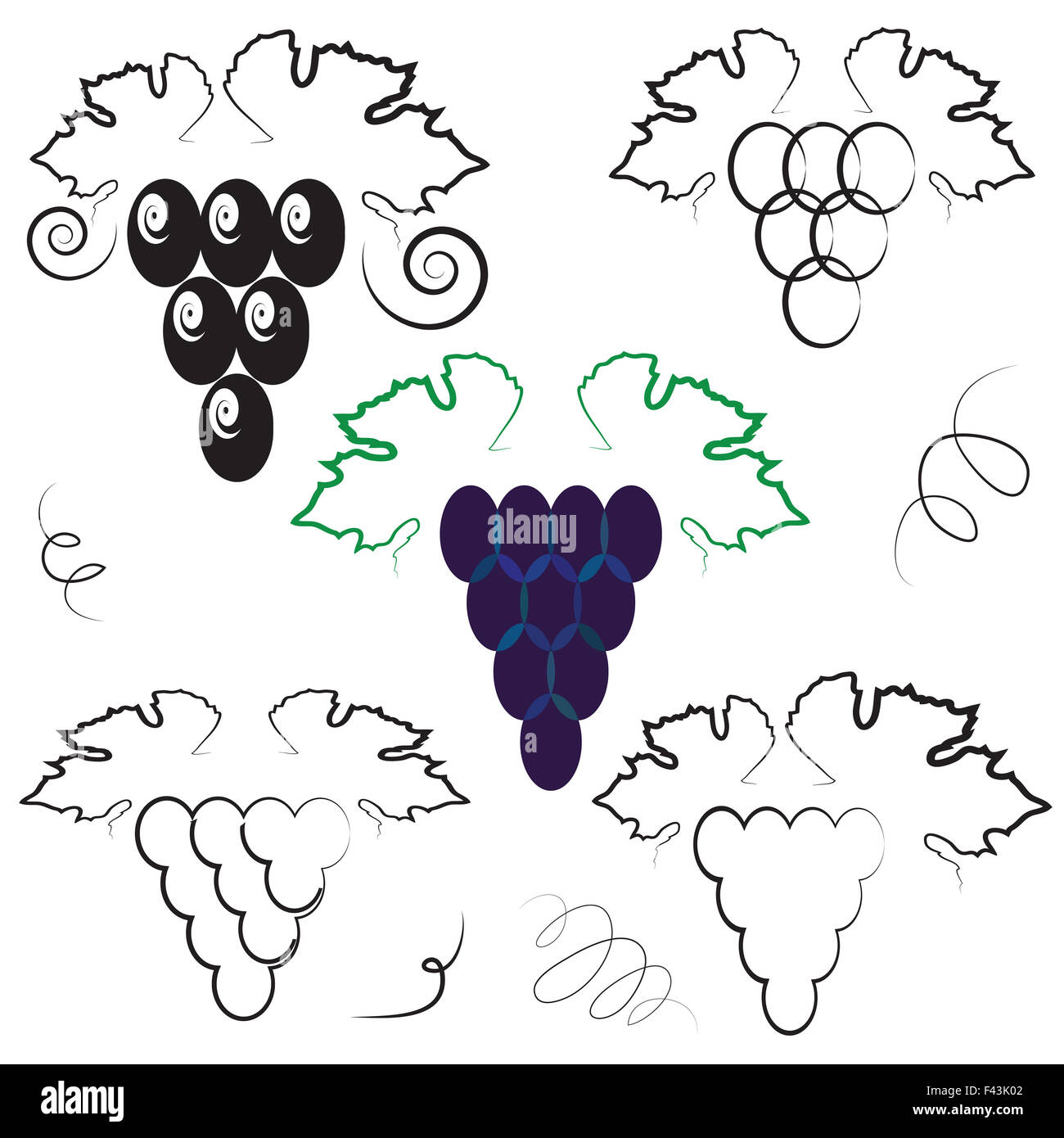 Grapes silhouette Cut Out Stock Images & Pictures - Alamy