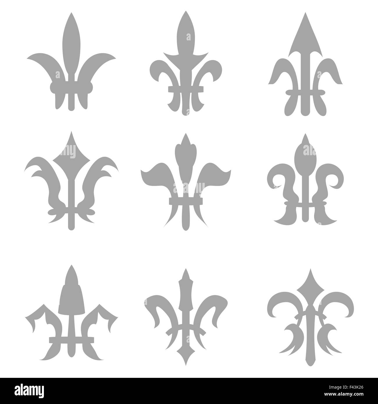Fleur de lis stylized Black and White Stock Photos & Images - Alamy