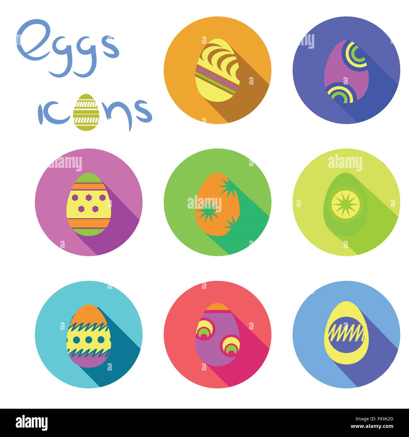 Eggs icons collection hi-res stock photography and images - Alamy