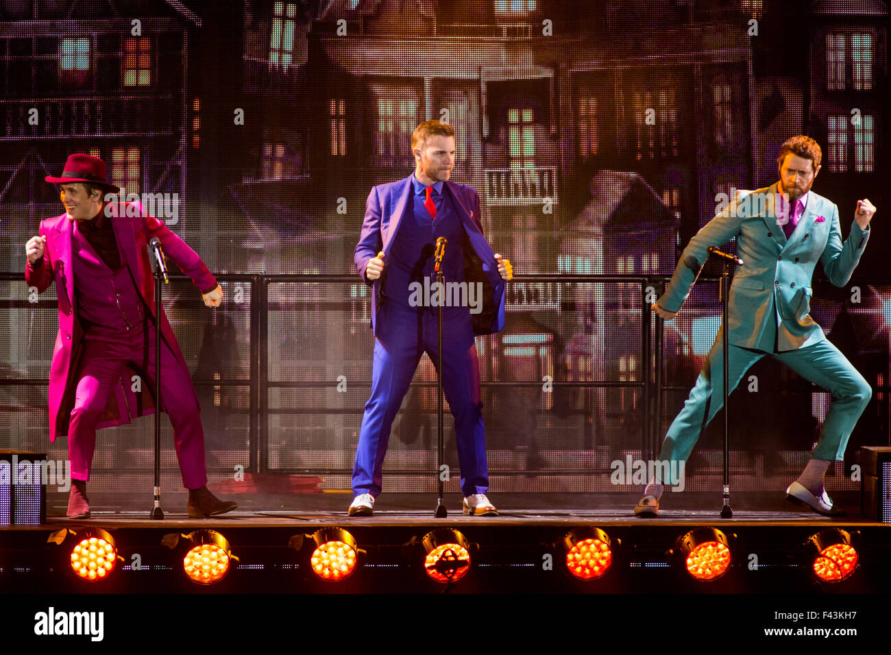 Gary Barlow And Mark Owen Of Take That On Stage High Resolution Stock ...