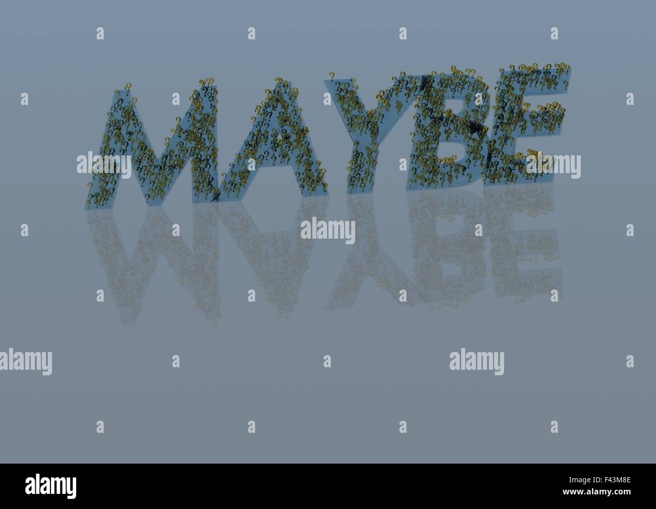 Three Dimensional word maybe Stock Photo - Alamy