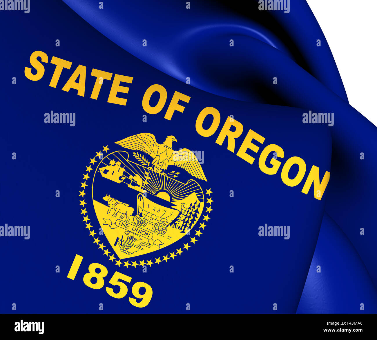 Waving flag state oregon usa hi-res stock photography and images - Alamy