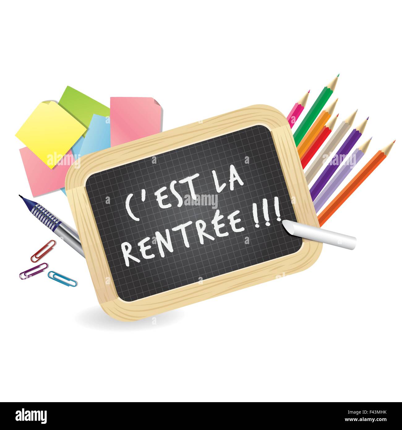 French slate "it's back day Stock Vector Image & Art - Alamy