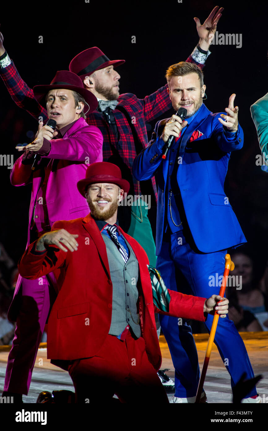 Assago Milan Italy. 13th October 2015. The English pop group TAKE THAT ...